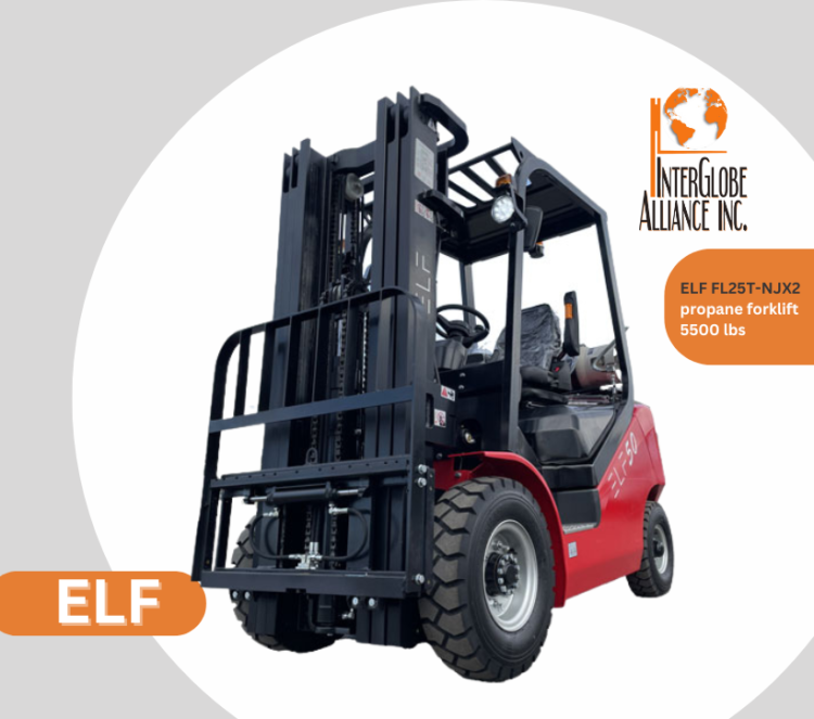 ELF FL25T-NJX2 propane forklift 5500 lbs – Interglobe Alliance